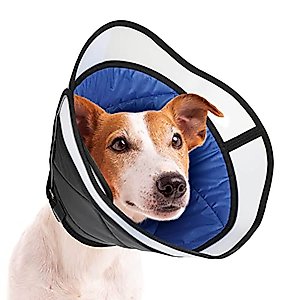 Manificent Dog Cone Collar for Dog After Surgery, Soft Recovery Cone for Medium Large Dog, Prevent Pet Puppy Bite Licking Scratching Touching, Help Dog Healing from Wound S Size