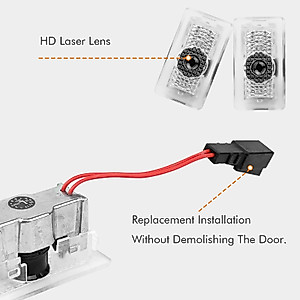 Farmogo Car Door LED Logo Projector Puddle Lights Ultra-Bright Welcome Light 3D Laser Ghost Shadow Light Compatible with Tesla Model 3 S Y X Accessories(4 Pack)