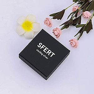 SFERT 925 Sterling Silver Ginkgo Leaf Onyx Round Pendant Necklace