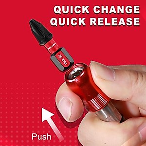 Geinxurn Flexible drill bit Extension Screwdriver Bit Holders, 1PACK 12Inches Flex Shaft Extension Socket Drill Bit Holder Hex Shank Quick-Change Drill Bit Guide with 10PC Screwdriver Bits