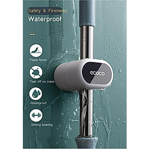 Queego Mop Broom Holder,Wall Mounted Household Adhesive Storage Hanger Hook Racks Kitchen Bathroom Organizer (3pcs)