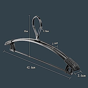 YASEZ 5 Hangers Aluminum Alloy Hangers Wide Buckle Fixed Drying Rack Outdoor Balcony with (Color : Black)