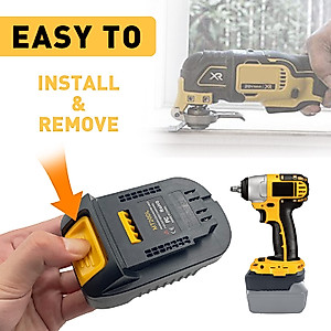 EID MT20DL Adapter for Makita 18V Battery to for Dewalt 20V Li-ion Max XR DCB180 Tools Convert for Makita BL1850B BL1840 BL1830B BL1815 to Dew 20V Li-ion Max XR DCB180 DCB200 DCB206 DCB606 DCB609