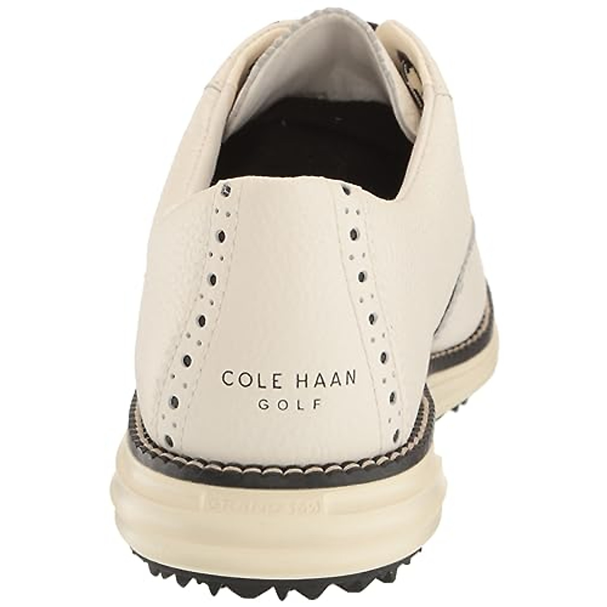 Cole Haan Women's Originalgrand Shortwing Golf Sneaker, Ivory/Black/Ivory, 8.5