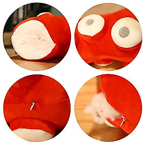 CZQAGCL Cute Octopus Pillow Funny Octopus Pillow Soft Sofa Bed Pillow Funny Bedroom Decoration Office Pillow (17.7in * 13.7in, Red)