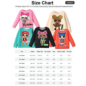L.O.L. Surprise! Little Big Girls Longsleeve T-Shirt Crewneck Pullover Sweatshirt Apricot 9-10 Years