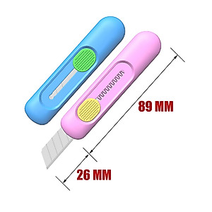 4PCS Utility Knife Box Cutters, Retractable Letter Opener,Automatic Rebound Sharp Cartons Cutter Mine Cardboard Cutter Razor Knife