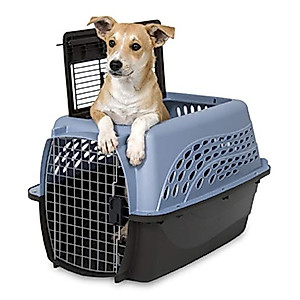 Petmate Two-Door Small Dog Kennel & Cat Kennel (Top Loading or Front Loading Pet Carrier, Great for Small Animals, Made with Recycled Materials, 24 inches in Length) For Pets up to 15 Pounds
