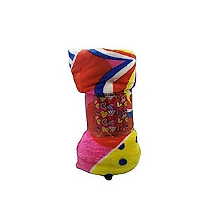 Décor&More Amor Eterno Be Mine Love Collection Heart Ultra Plush Throw Blanket (50" x 60") - Neon Hearts