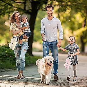 Water Bottle Holder with Strap for Stanley 40oz Tumbler with Handle, Water Bottle Carrier Bag with Phone Pocket, Tumbler Accessories for Stanley, Water Bottle Sleeve for Walking Hiking Camping(Pink)