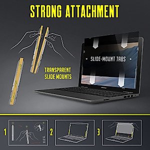 VINTEZ Privacy Screen Adhesive Tabs and Strips for Computer Monitors and Laptops - Replacement kit