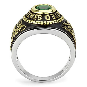 YVO Customizable Unisex Army Ring - Free Engraving Included - Size 9