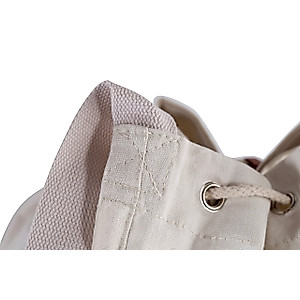 Handy Laundry Canvas Duffel Bag - Drawstring, Leather Closure, Shoulder Strap. (2-PACK)