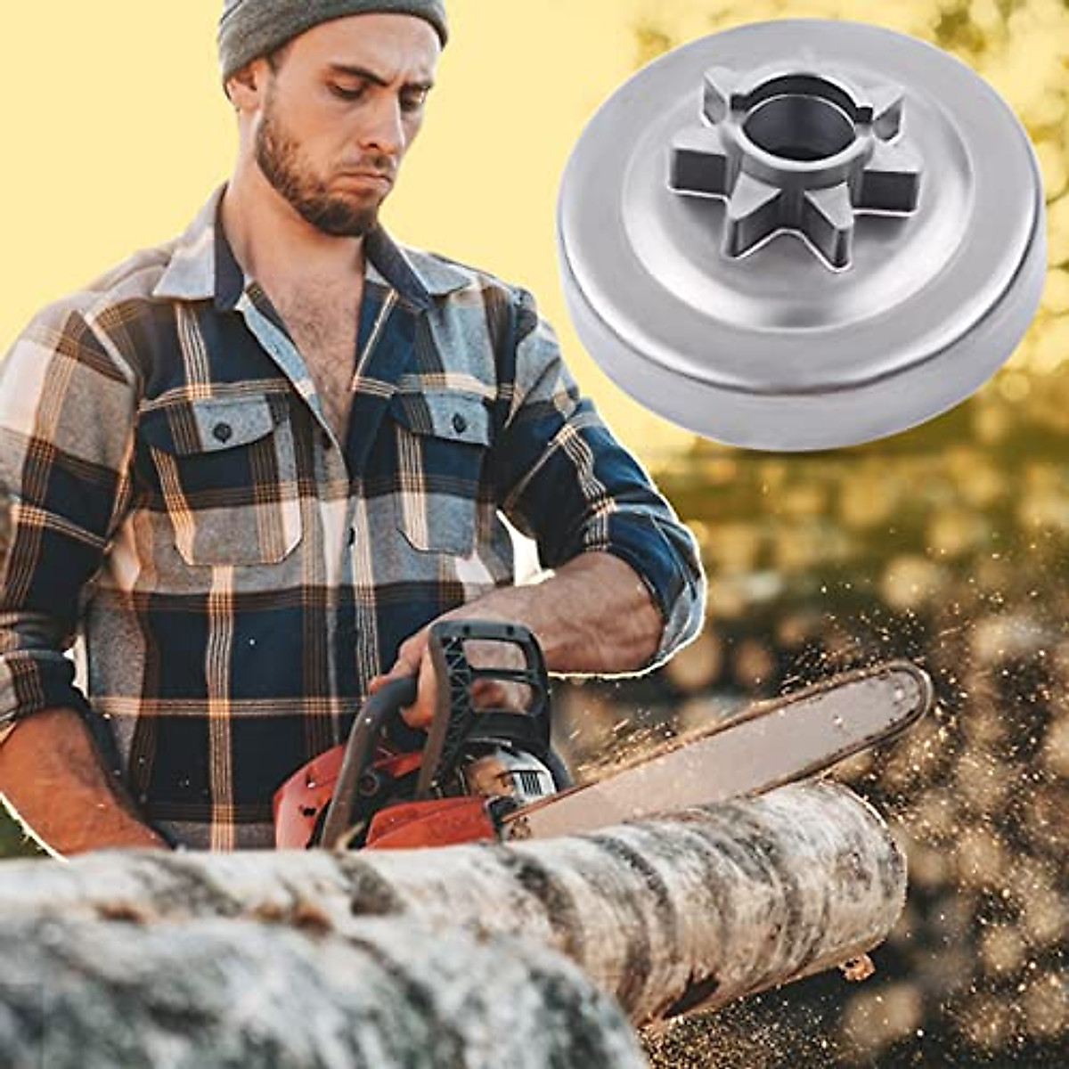 325 7T Sprocket Clutch Drum Kit for Husqvarna 455 460 Rancher Chainsaw, Clutch Drum + Clutch Assy + Needle Bearing Replacement Parts for 537291702