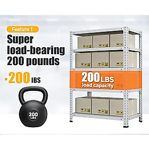 JINLIFORTOY Household Storage Rack, Adjustable Display Rack, Basement Balcony Storage Rack, Carbon Steel Storage Rack (White, 47.2 * 15.7 * 70.8in)