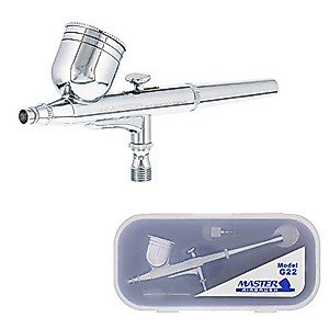 Master Airbrush Model G22 Multi-Purpose Dual-Action Gravity Feed Airbrush Set with a 0.3mm Tip and 1/3 oz. Fluid Cup - User Friendly, Versatile Kit - Spray Auto Graphics, Art, Crafts, Tattoos, Cake