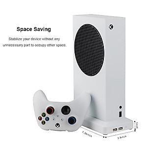 Mviioe Cooling Fan Compatible with Series S Stand Dual Purpose Cooling Fan Cooler System Dock Station Accessories with 2 Extra USB Ports