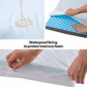 URGVANZ PET Cooling Dog Beds for Large Dogs, Orthopedic Memory Foam Dog Bed, Large Pet Beds with Washable Cover, Ideal for Arthritic Dogs Up to 65Lbs