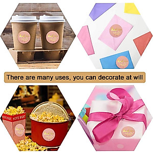 NT-ling 1.0 Inch Thank You Sticker Foil Thank You for Supporting My Small Business Labels for Packages Gift Bags Wedding Favors Envelopes Bakery(1 Roll,500 Stickers)