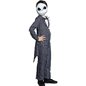 Party City Jack Skellington Costume for Boys - Disney Nightmare Before Christmas Costume Includes Jumpsuit, Bow Tie, & Mask - Costumes for Halloween, Birthday Parties & Themed Events