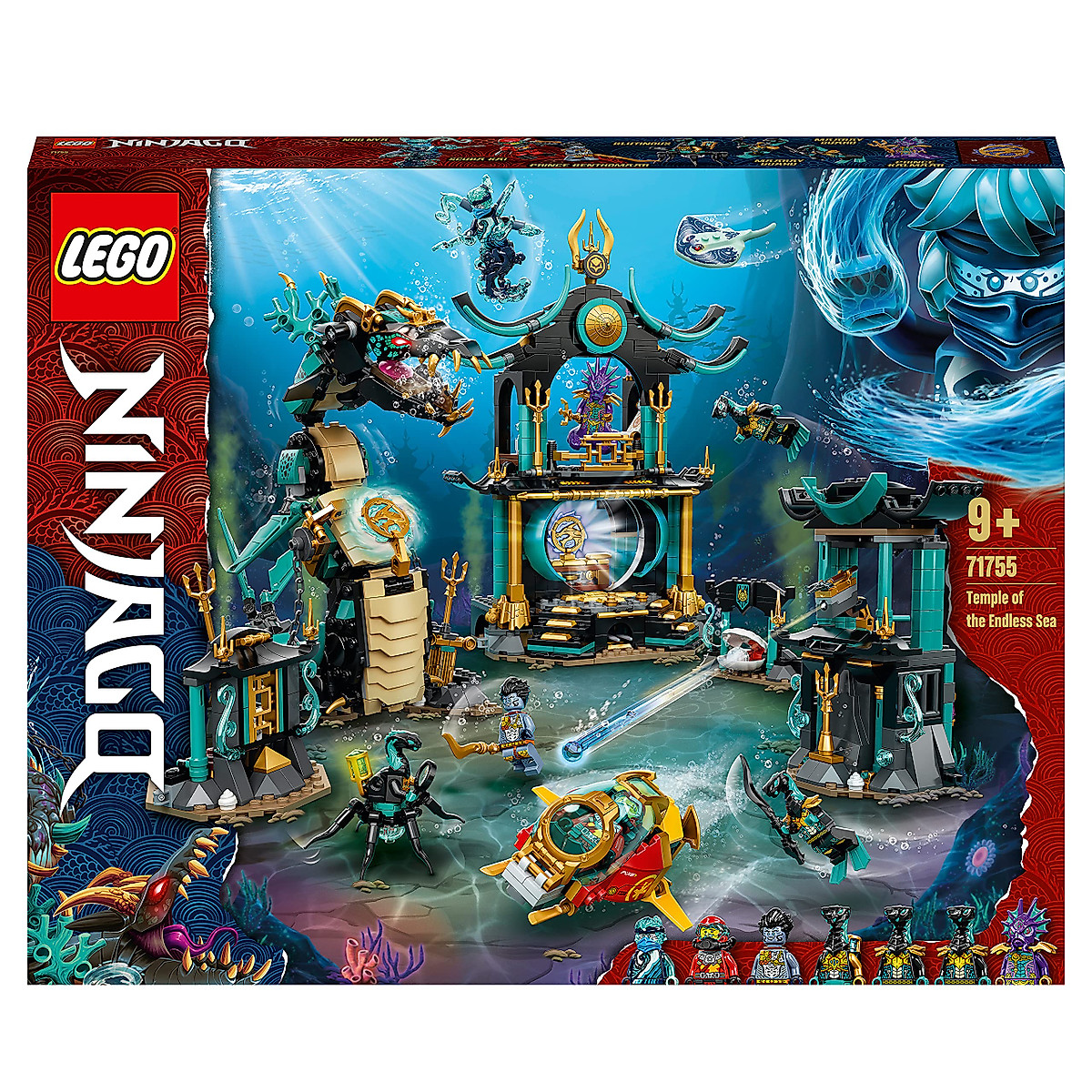LEGO 71755 NINJAGO Temple of The Endless Sea Building Toy, Underwater Playset with Ninja Kai Minifigure, Gifts for 9 Plus Year Old Boys & Girls