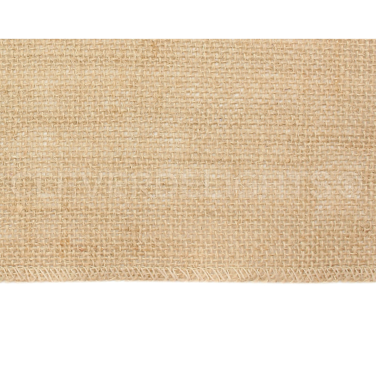 CleverDelights 20 Inch Burlap Squares - 12 Pack - Premium Jute Burlap - Finished Edges - 20" x 20"