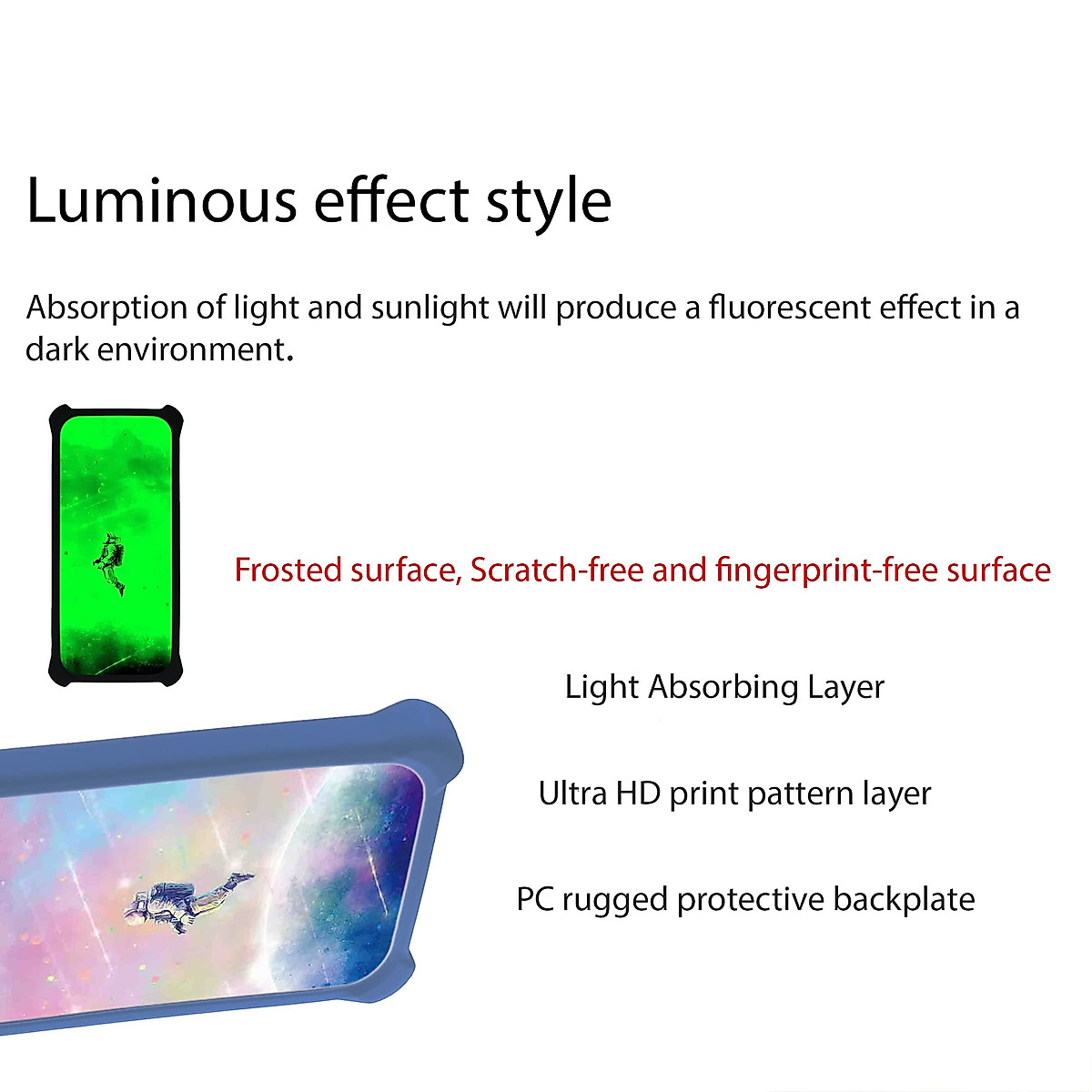 jioeuinly Case for Moto Thinkphone Case Compatible with Motorola Thinkphone Phone Case Cover [with Tempered Glass Screen Protector][Hard PC + Soft Silicone][Ring Support] [Luminous Effect] YGL-FXJ