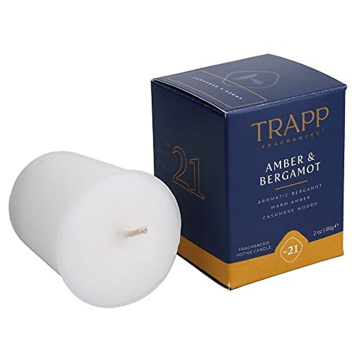 Trapp 2oz Votive Scented Candle Cozy Earthy Aromas Variety, Set of 4 - Scents Include No. 74 Tabac & Leather, No. 21 Amber Bergamot, No. 07 Patchouli Sandalwood, No. 68 Teak & Oud Wood
