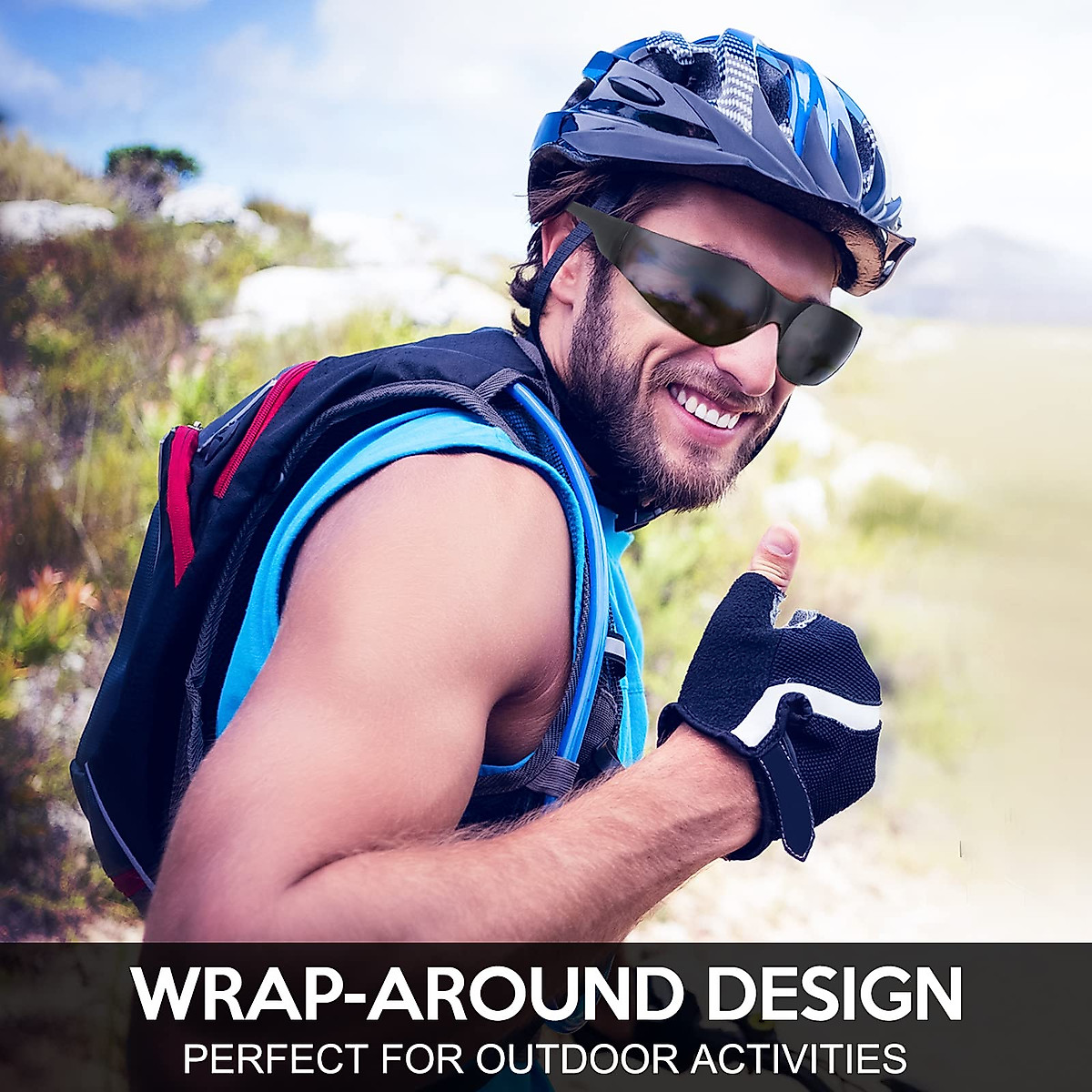 Yunsailing 96 Pieces Safety Glasses Eye Protection Glasses Anti Scratch Resistant Sunglasses for Men Women Protective Eyewear Safety Goggles for Construction, Shooting and Laboratory, Black