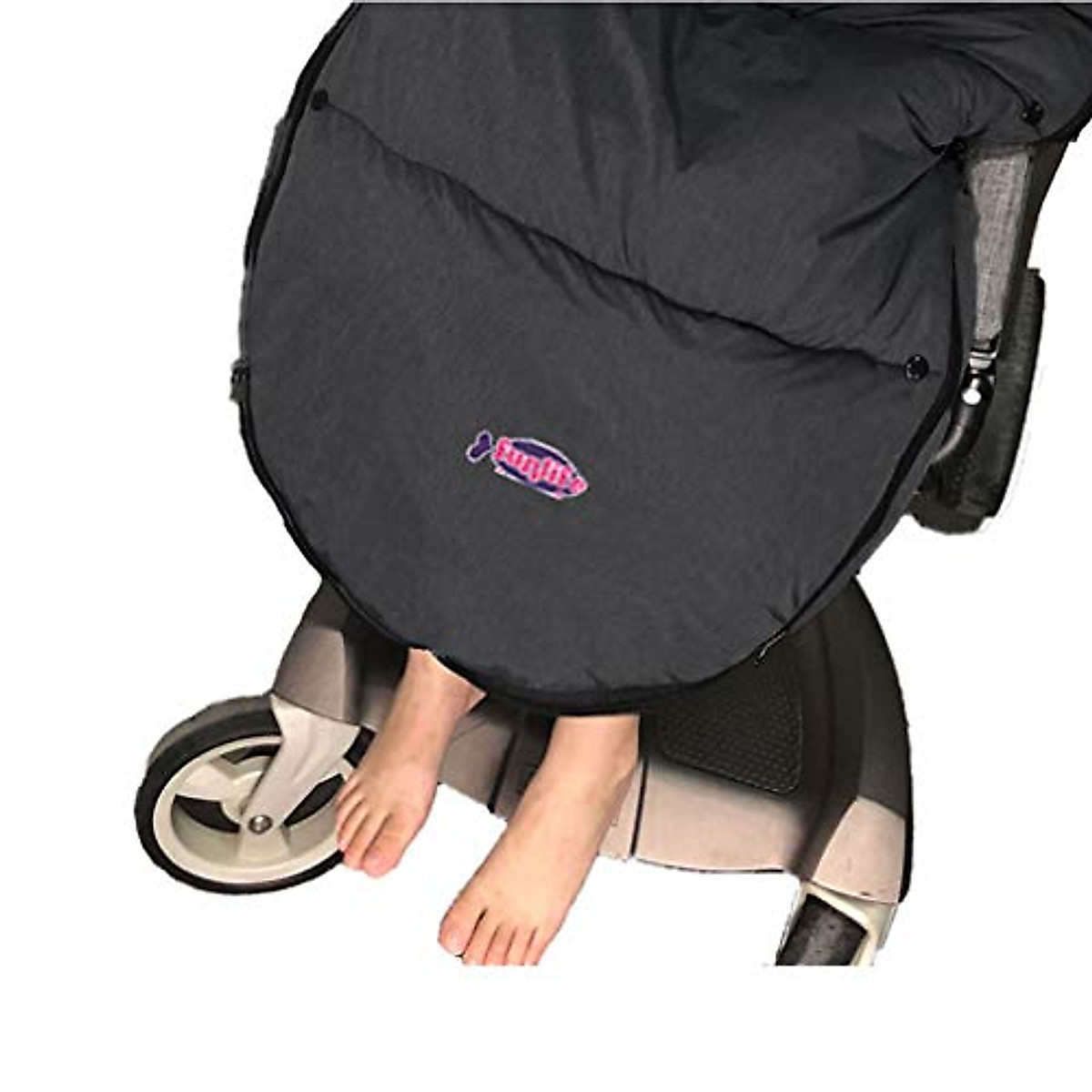 funlife Anti-Kick Waterproof High Performance Winter Stroller Footmuff Fits All Travel Gear,Front Piece Height Adjustable and Removable