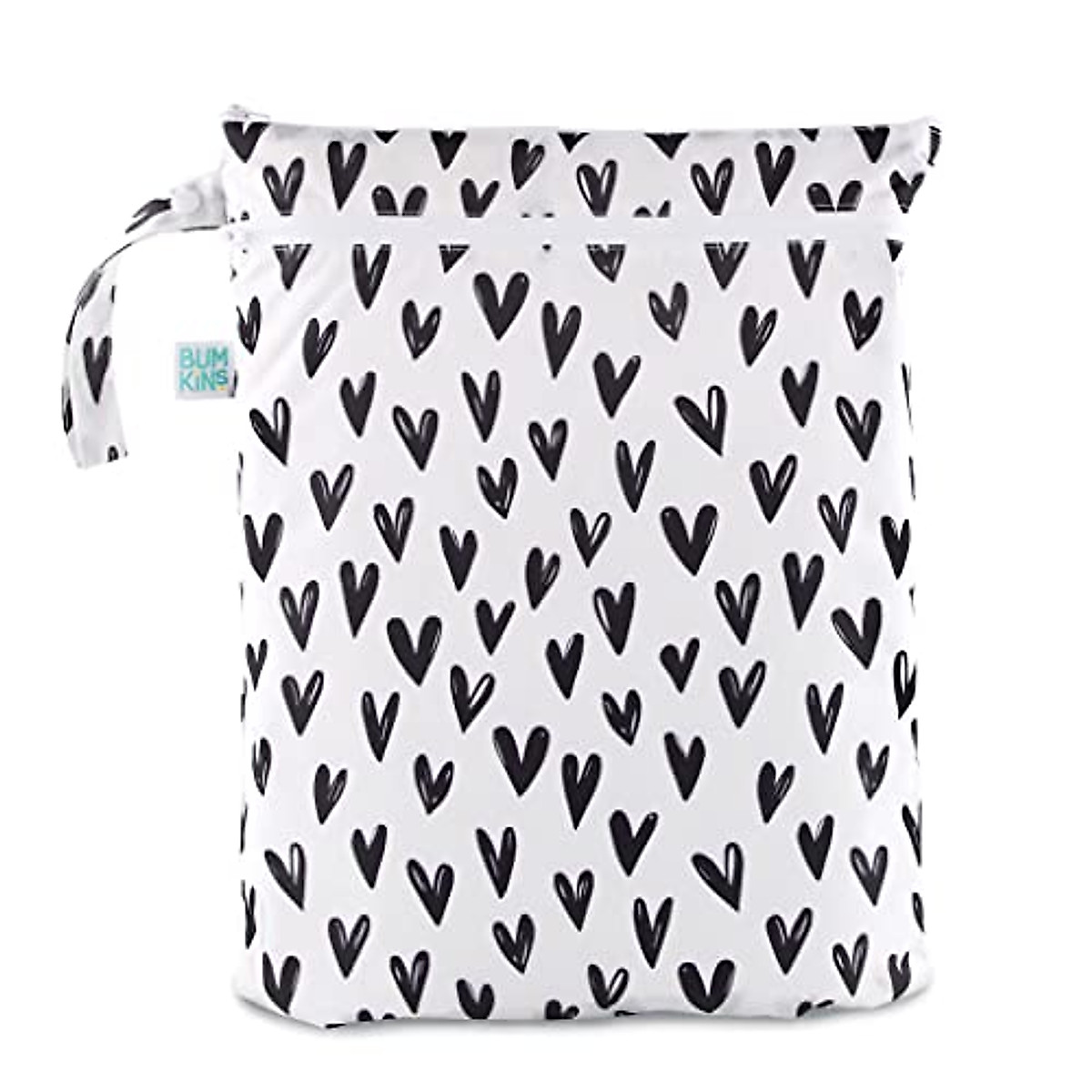 Bumkins Waterproof Wet Dry Bags for Baby, Travel, Swimsuit, Cloth Diapers, Pump Parts, Gym Clothes, Toiletries, Strap to Stroller, Zipper Reusable Bag, Packing Pouch