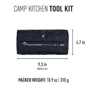 Sea to Summit Camp Kitchen Tool Kit 10-Piece Cooking Utensil and Clean-Up Kit