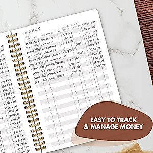 Easy to Use Accounting Ledger Book for Small Business - The Perfect Check Register Notebook to Track Your Expenses - Simplified Personal Finance Checkbook, Income and Expense Log Book