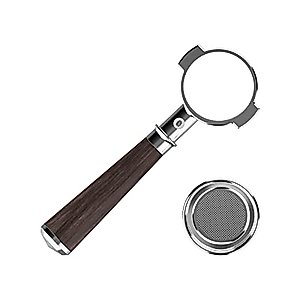 SearchPean 58mm Bottomless Portafilter for Espresso Machine16-18g portafilter basket Synesso Slayer Sanremo substitute bottomless portafilter Handle （Not suitable Breville Machine）