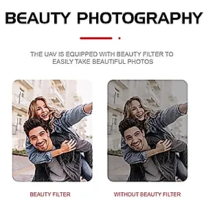 Lozenge Drones with Camera for Adults 4K Quadcopter Helicopter RC Drones for Adults Optical Flow Positioning Dual Cameras UAV (2 Battery&1080P WiFi Camera, Black)