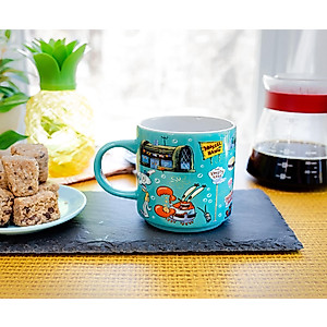 Silver Buffalo SpongeBob SquarePants Bikini Bottom Ceramic Mug | Coffee Cup For Espresso, Tea, Cocoa | Holds 13 Ounces