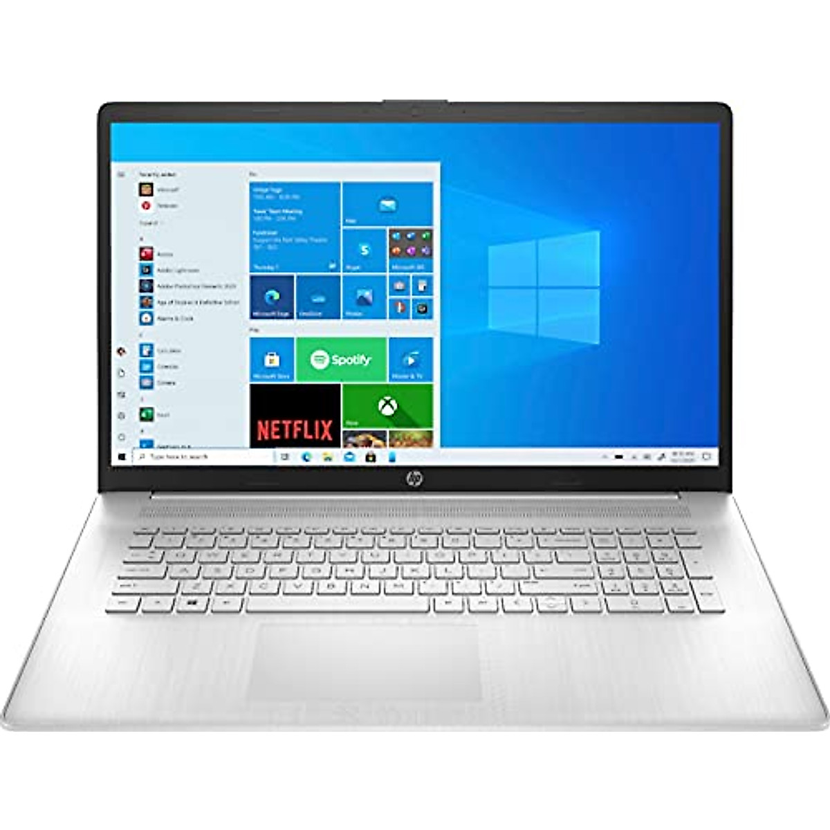 HP 17 Flagship Business Laptop Computer 17.3" HD+ BrightView Display 11th Gen Intel Core i3-1115G4 (Beats i5-8265U) 8GB RAM 1TB HDD USB-C HD Webcam Win10 Pro Natural Silver + HDMI Cable