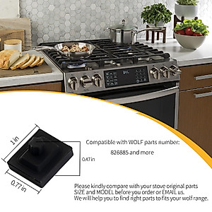 Allstare 826885 Grate Rubber Feet for Wolf CG Series Gas Cooktop Range Burner Grate Pad Rubber Support Bumpers Also Fit Other Brand Stove 4 Pack