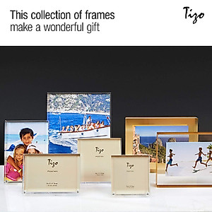 TIZO Design Vertical 5x7 Lucite Picture Frame, Durable 1 Inch Thick Clear Lucite & Magnetic Closures, Elegant & Practical Boutique Quality Photo Frame (Multiple Colors Available)