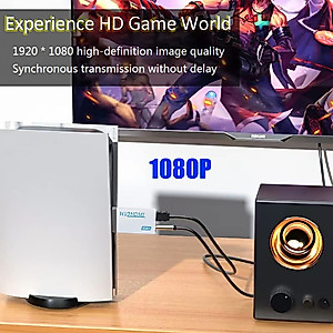 sartyee Wii to HDMI Converter, Wii2 to HDMI for HD Video Audio Output with 3.5mm Audio Jack, Supports All Wii Display Modes 1080P 720P, Wii, Wii U, HDTV, Monitor, NTSC