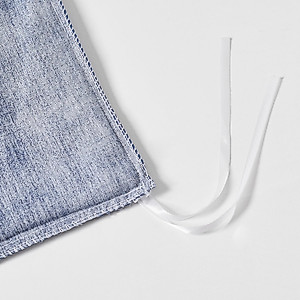 SUSYBAO Gradient Patterned Duvet Cover King 100% Cotton Sky Blue Duvet Cover 3 Pieces Set 1 Neutral Blue and White Duvet Cover with Zipper Ties 2 Pillowcases Luxury Navy Bedding Set Soft