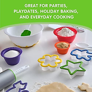 Curious Chef 3-Piece Prep Bowl Set for Kids, Dishwasher Safe, Made with BPA-Free Plastic, Real Cooking, and Baking Kitchen Tool