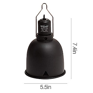REPTI ZOO 5.5 Inch Deep Dome Lamp Cap Lamp Fixture,Optical Reflection Cover for Reptile Glass Terrariums
