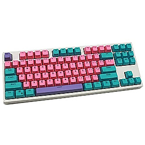 61 PBT Keycaps Tkl 87 Backlit PBT Keycap Set with Puller OEM Profile US Layout for DIY MX Switches 60%/61/87 TKL/104 RGB Mechanical Gaming Keyboard