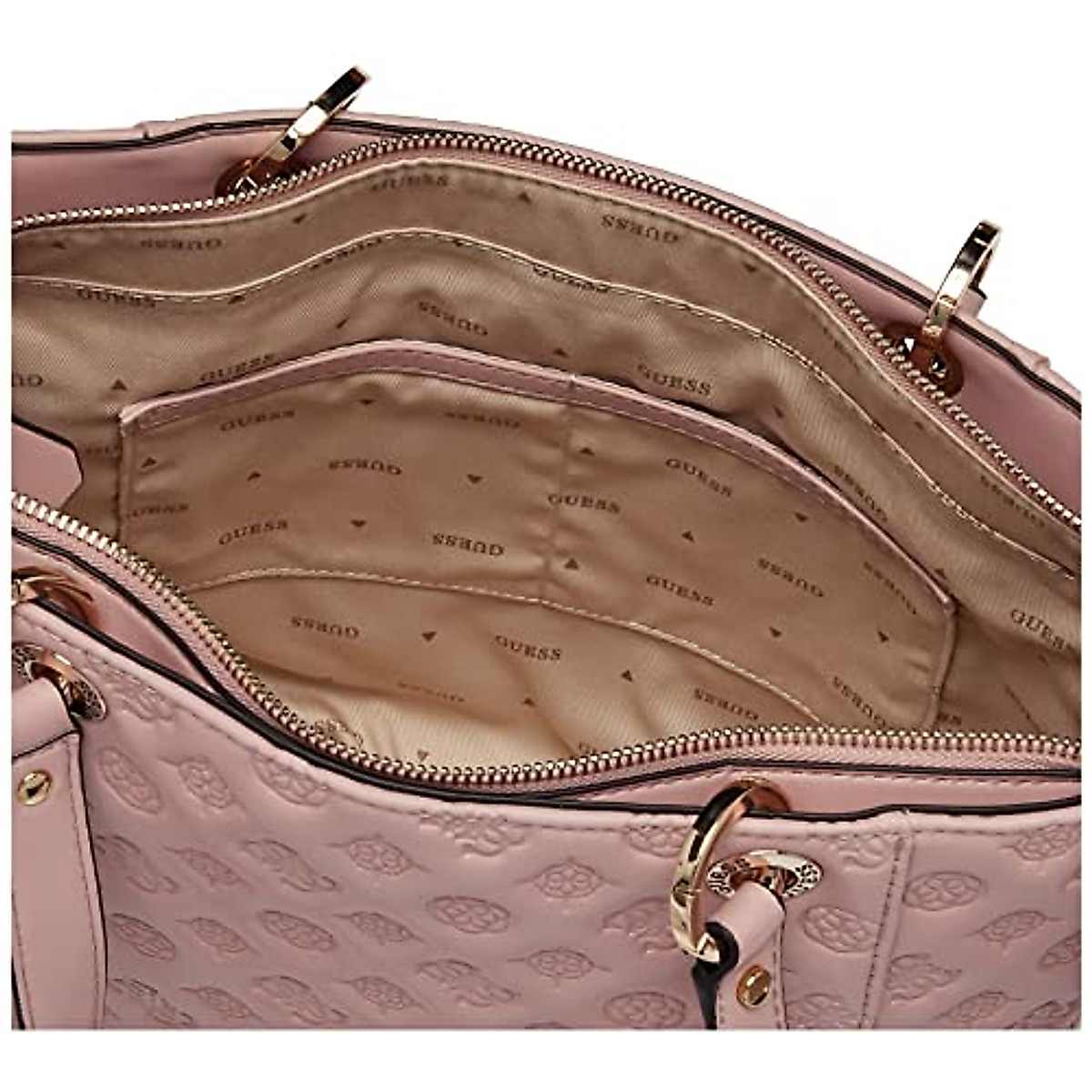 GUESS Noelle Small Elite Tote Pale Rose PROCESSING PROCESSING