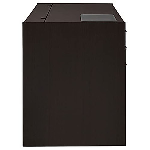 Coaster Furniture Halston 48-inch 2-Drawer Connect-it Office Cappuccino Ontario Single Pedestal Computer Desk with Charging Station 800702