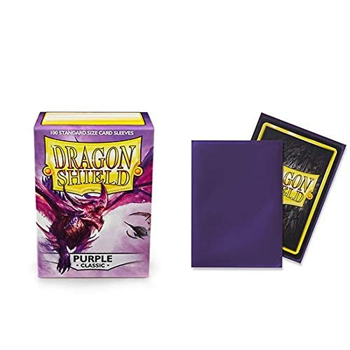 10 Packs Dragon Shield Classic Purple Standard Size 100 ct Card Sleeves Display Case …