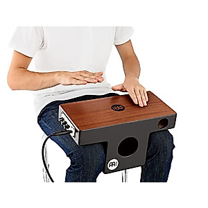 Meinl Pickup Slaptop Cajon Box Drum with Internal Snares and Forward Projecting Sound Ports - NOT MADE IN CHINA - Mahogany Playing Surface, 2-YEAR WARRANTY (PTOPCAJ4MH-M)