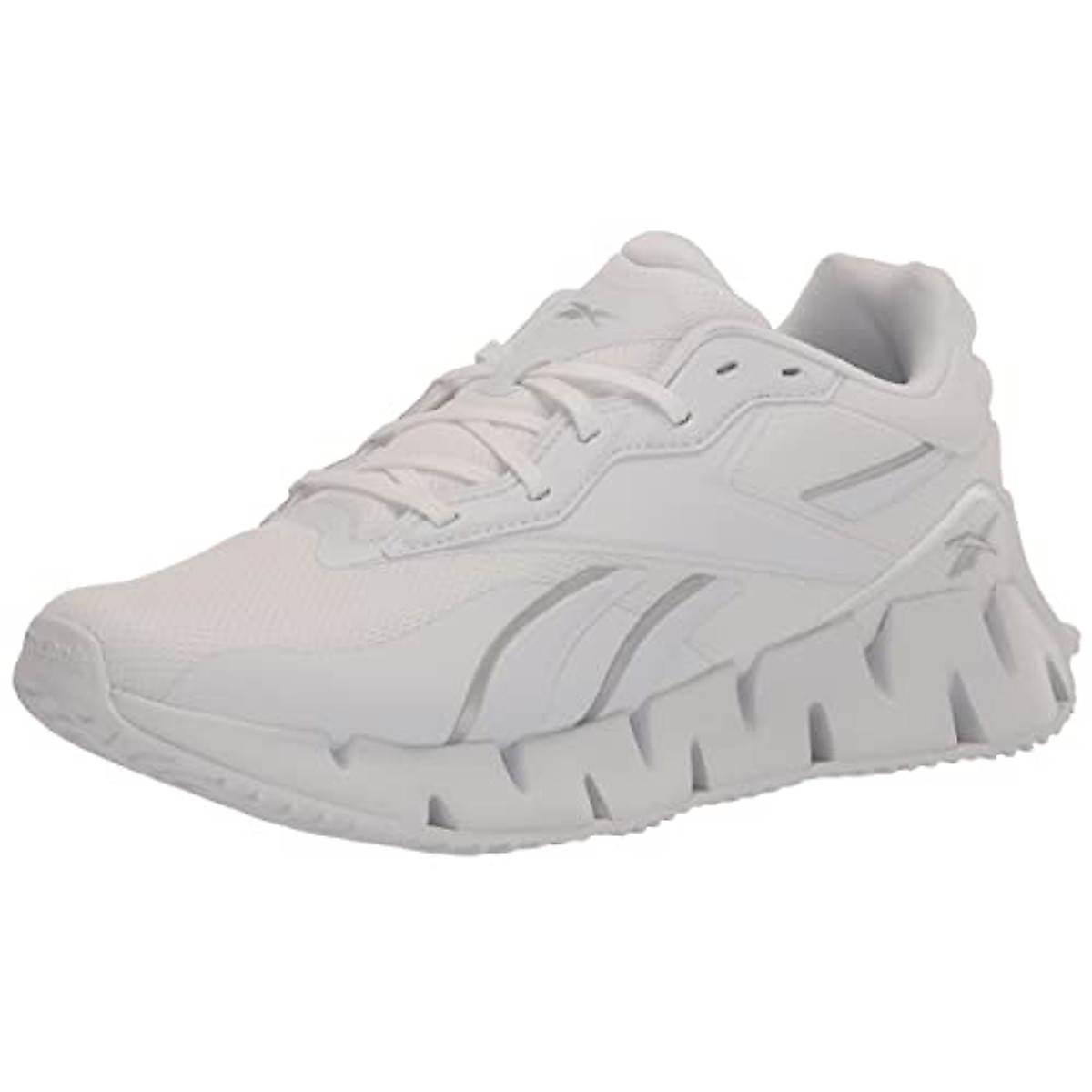 Reebok Women's Zig Dynamica 4.0 Sneaker, White/Silver Metallic, 6