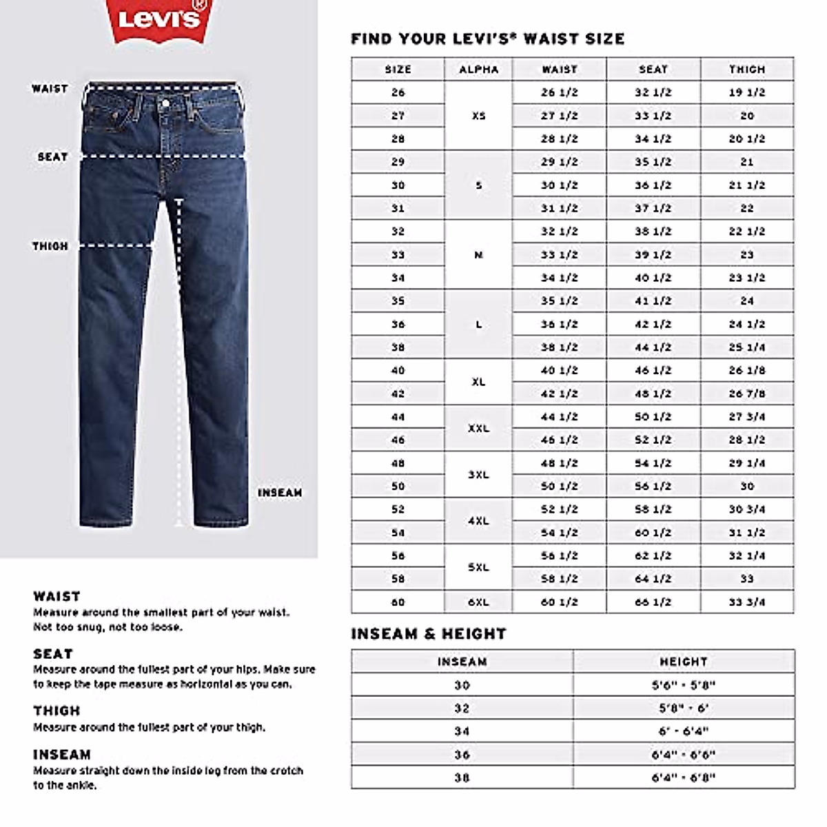 Levi's Men's 505 Regular Fit Jeans (Also Available in Big & Tall), Black-Discontinued, 34W x 32L